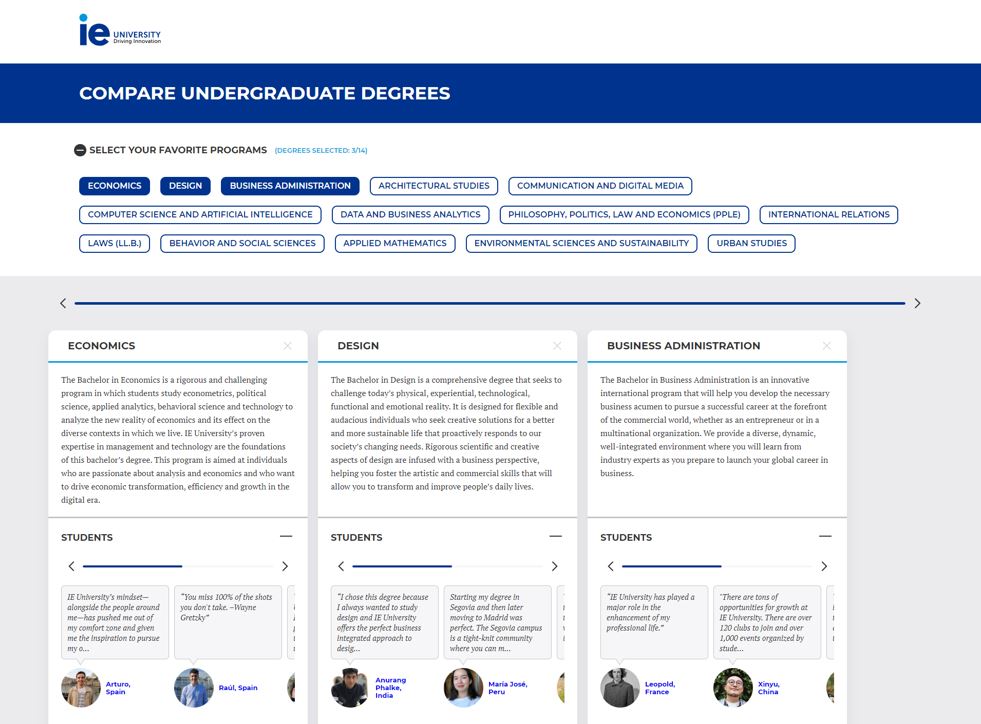 Program Comparison Tool – Gabriel Rodriguez